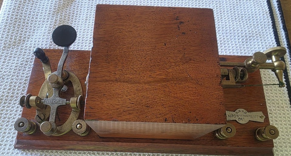 Antique JH Bunnell Telegraph Key & Sounder 150hm -Western Union Tel Co ...