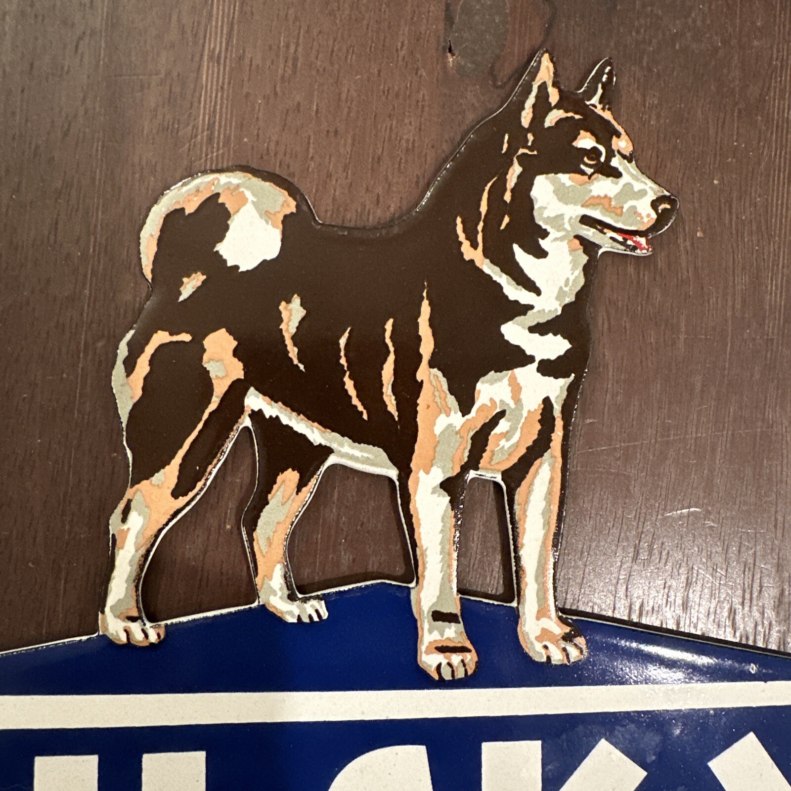 Vintage Porcelain Enamel Husky Tires Advertising Sign | eBay