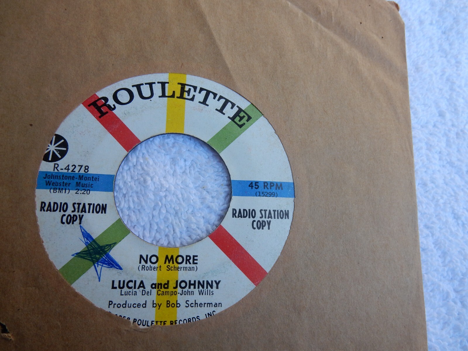 TEEN POP PROMO LUCIA & JOHNNY ON ROULETTE LABEL 7" 45 RPM RECORD | eBay