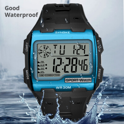 Men's Outdoor Sport Watch Waterproof Watch Digital Watch LED Large ...