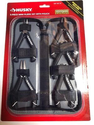 Husky 5 Piece Mini Pliers Set With Pouch | eBay