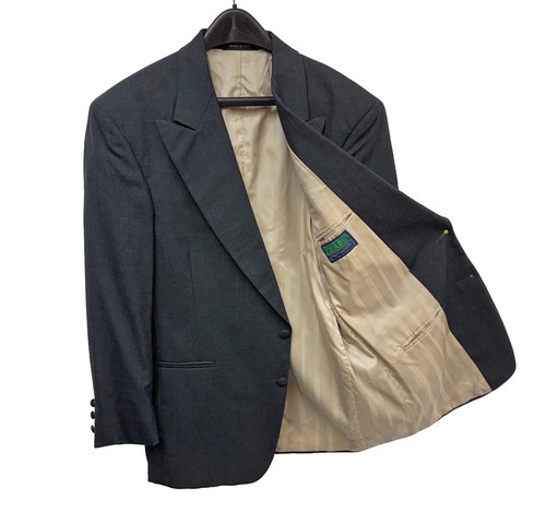 Men’s Grey Chaps Stroller Stresemann Jacket USA Made Wool Peak Lapels ...