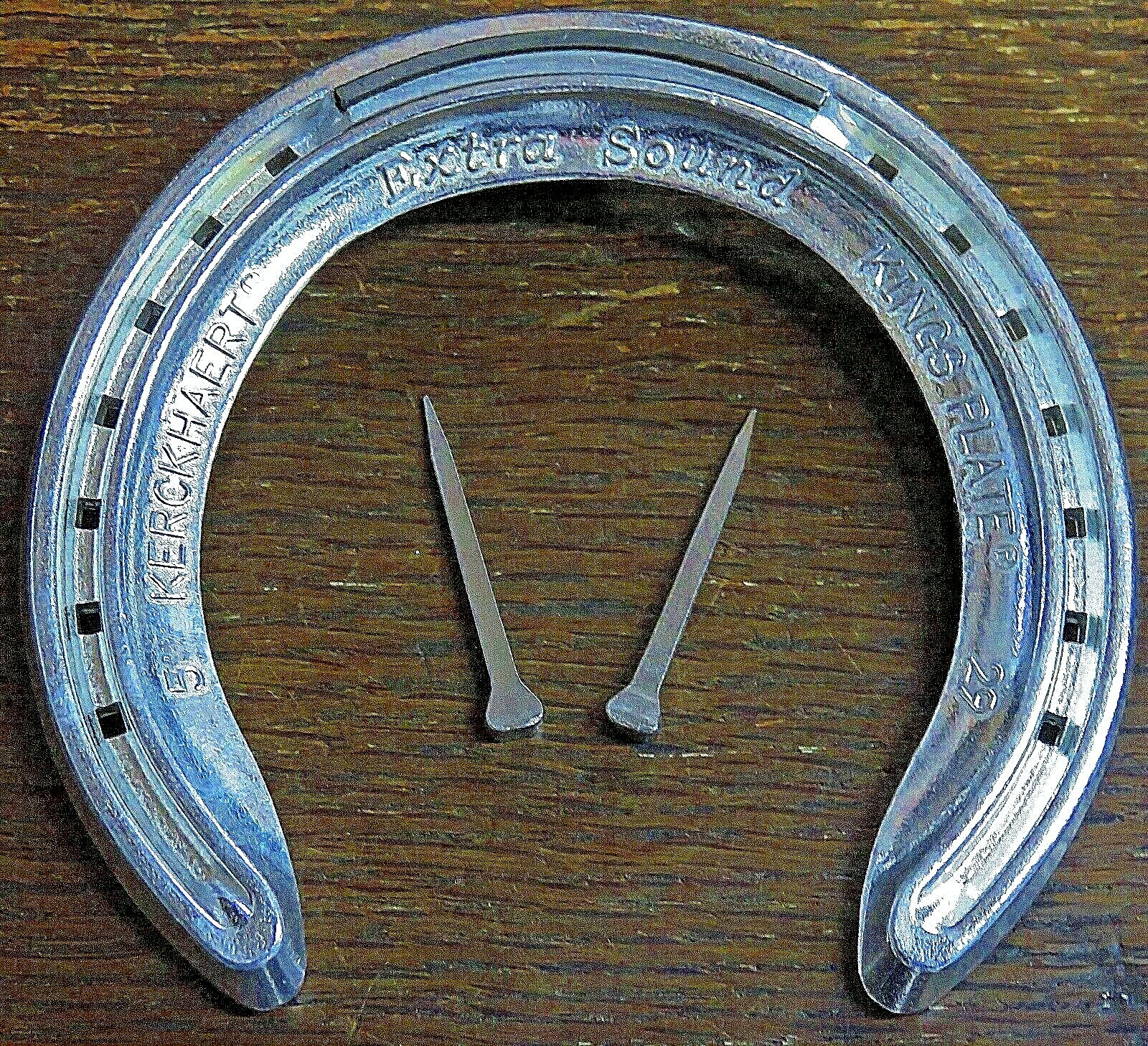 Wedding Horseshoe Real Aluminum Race Horse Shoe with Shoeing Nails 2 ...