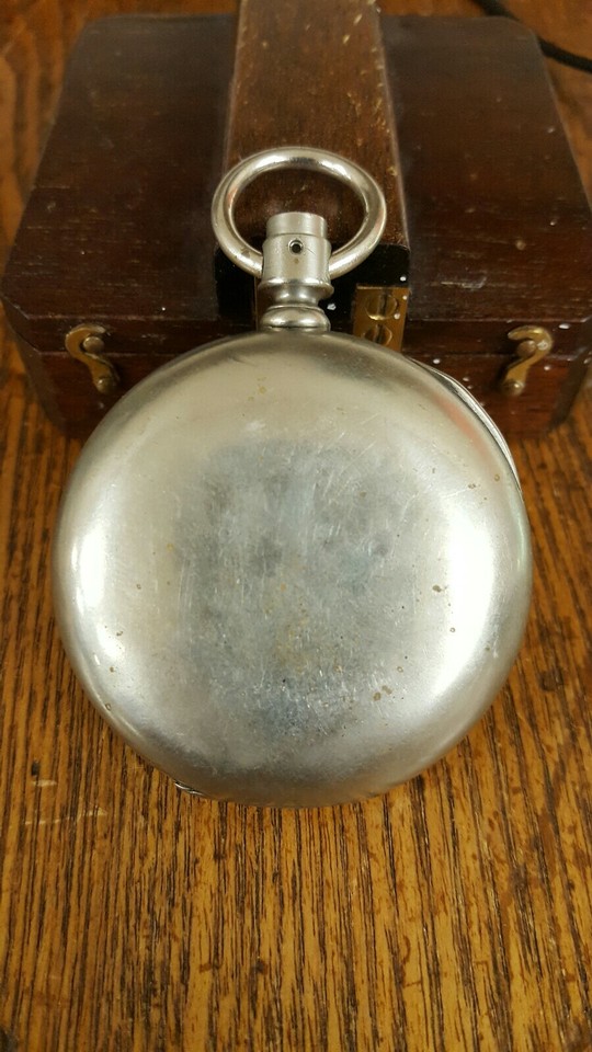 VINTAGE NICKEL SILVERODE POCKET WATCH CASE- 18 SIZE CASE-SERIAL#813065 ...