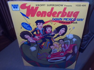 VINTAGE WONDERBUG COLORING BOOK RARE SID MARTY KROFFT SUPERSHOW BRAND ...