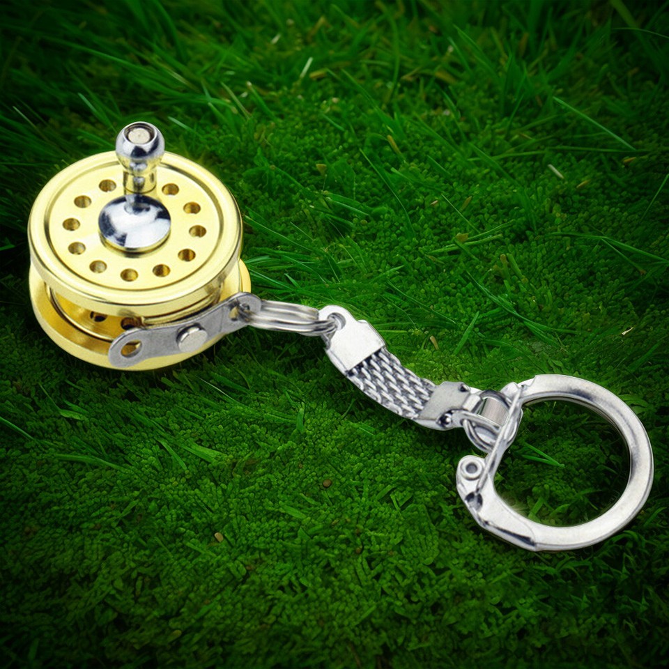 1pc Alloy Fishing Reel Pendant Keychain Fishing Wheel Pendant (Fly Reel ...