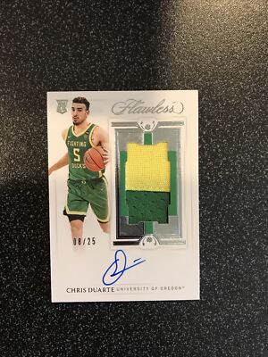 CHRIS DUARTE 2020-21 FLAWLESS RPA ROOKIE PATCH AUTOGRAPH RC AUTO /25 | eBay