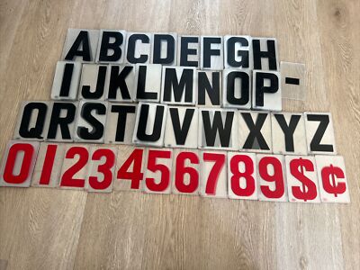 (234) Marquee 6” Acrylic Letters/Numbers Clear Panel Great Condition A ...