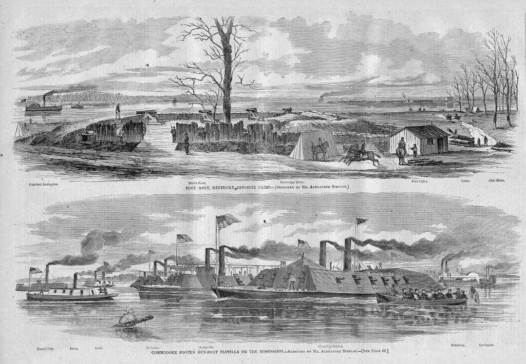 FORT HOLT, KENTUCKY, COMMODORE FOOTE GUN-BOAT FLOTILLA | eBay