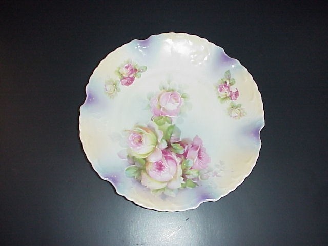 Antique German Silesia Porcelain Plate Roses C. 1932 | eBay