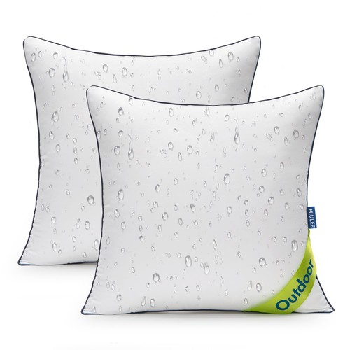 20x20 Outdoor Pillows, Pack of 2 Water Resistant Waterproof Pillow ...