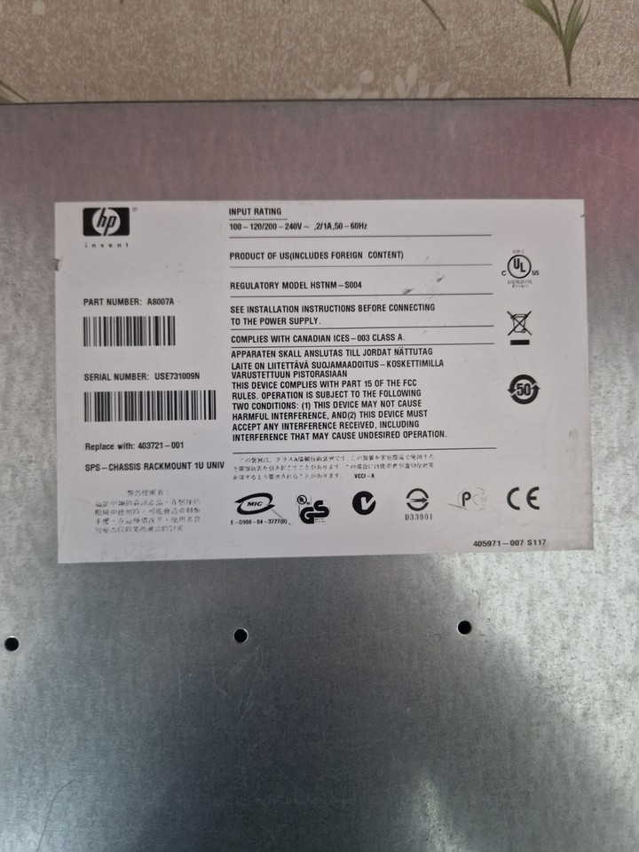 Hp Storageworks DAT 72 USB 1U Rack-Mount A8007A. | eBay UK