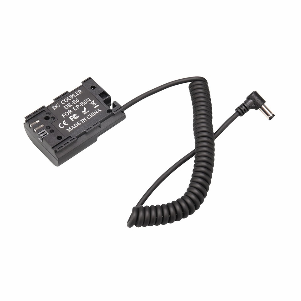 Decoded LP-E6 Dummy Battery DR-E6 DC Coupler Cable For Canon 5D2 5D3 ...