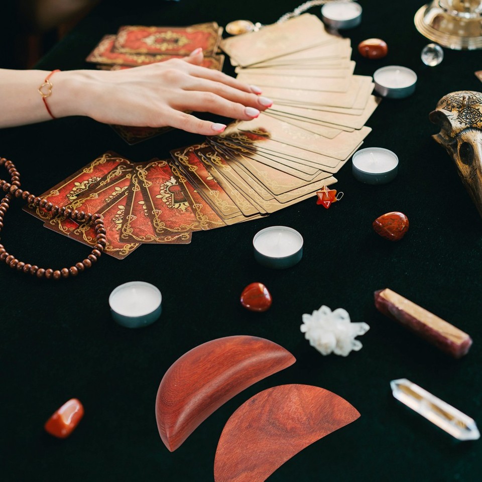 2pcs Wood Divination Holy Cups Divination Cups Supplies Cup for Dowsing ...