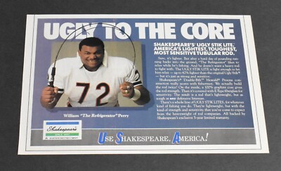 1987 Print Ad Chicago Bears William Refrigerator Perry Football ...