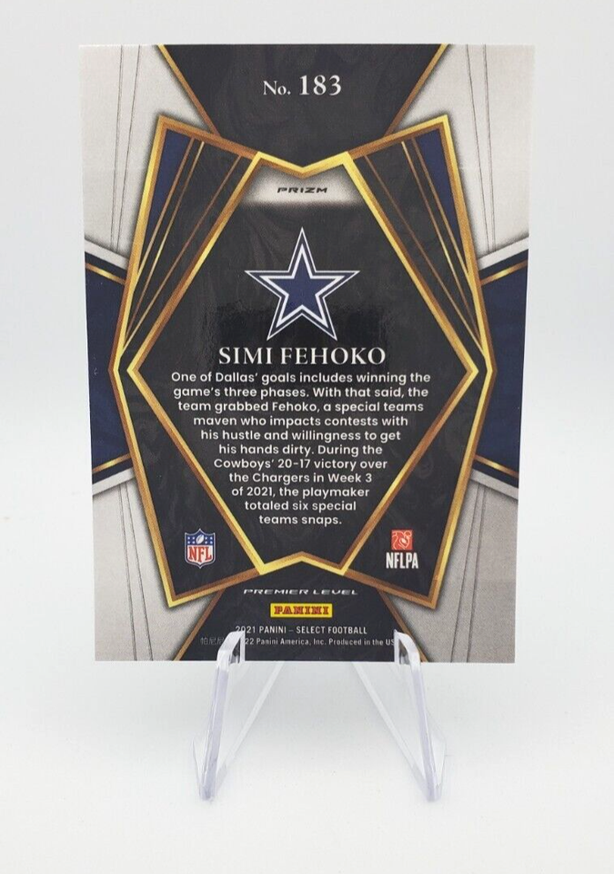 2021 Panini Select Premiere Level Silver Prizm #183 Simi Fehoko Rookie ...