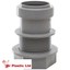 Polypipe 32mm Push Fit Waste Pipe Fittings in Grey (actual size 34mm ...