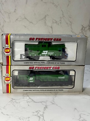 AHM HO Burlington Northern 1998 BN GP7 Diesel Locomotive and Caboose | eBay