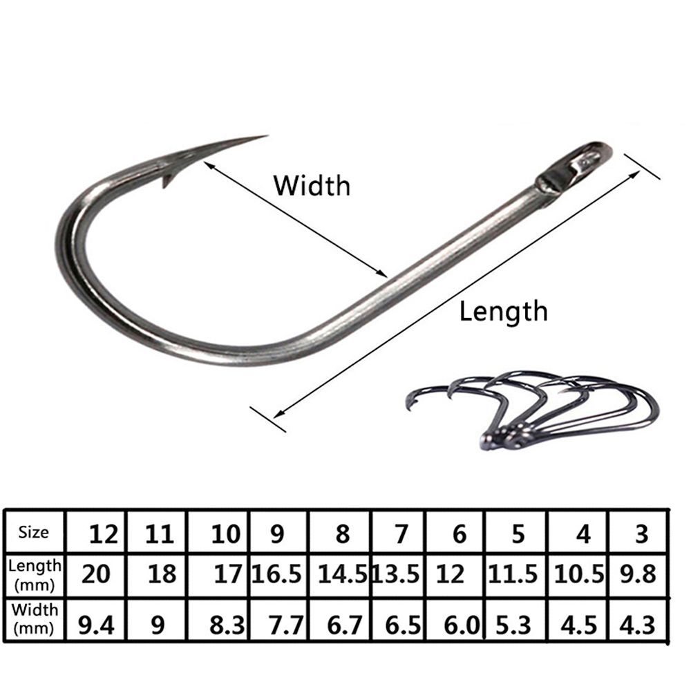 Tackle Accessories Lure Hooks Fishing Hooks Set Barbed Fishhooks ...