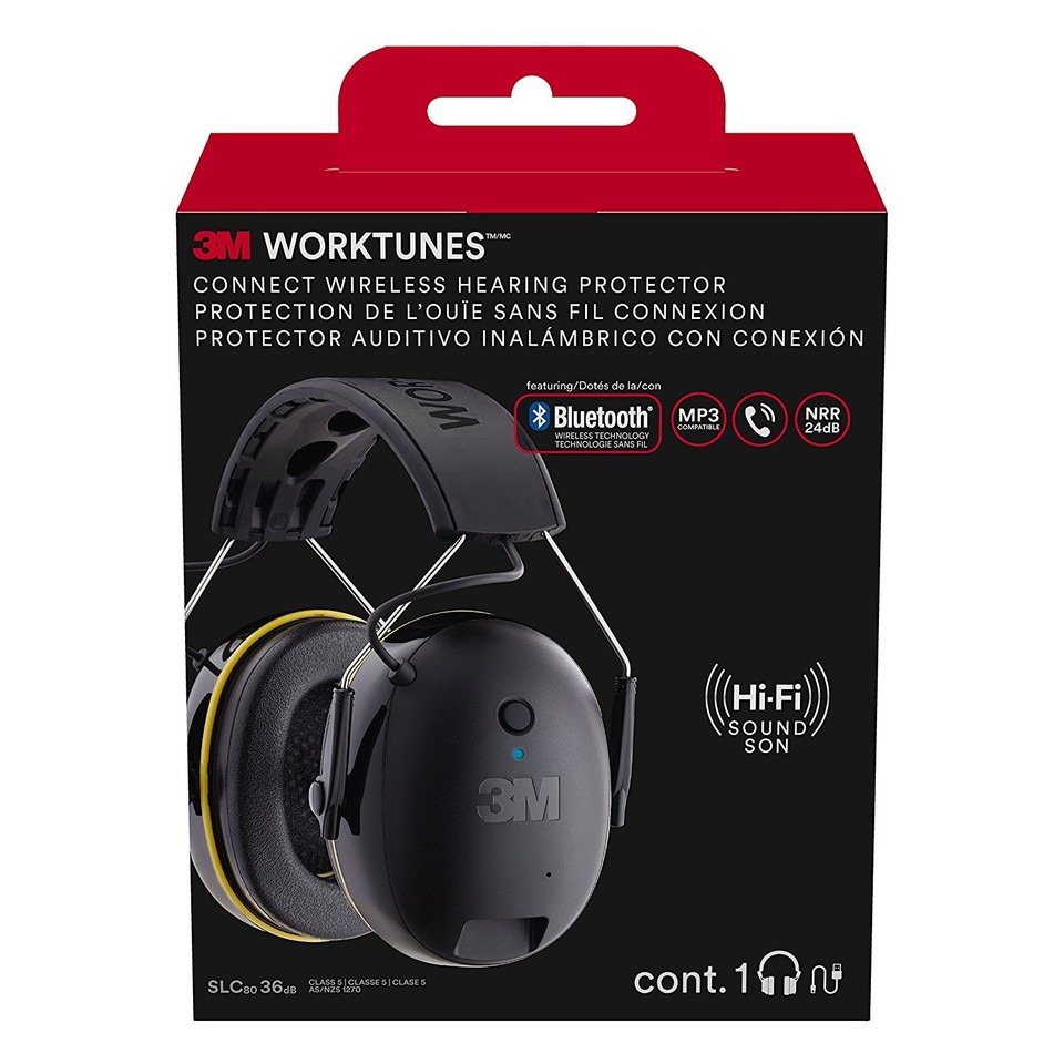 3M 90543-4DC Worktunes Reusable Earmuffs, Black/Yellow 76308913267| eBay