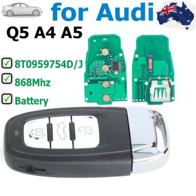 Complete Remote Car Key Fob Suits Audi Q5 A4 A5 2008-2013 868Mhz ...