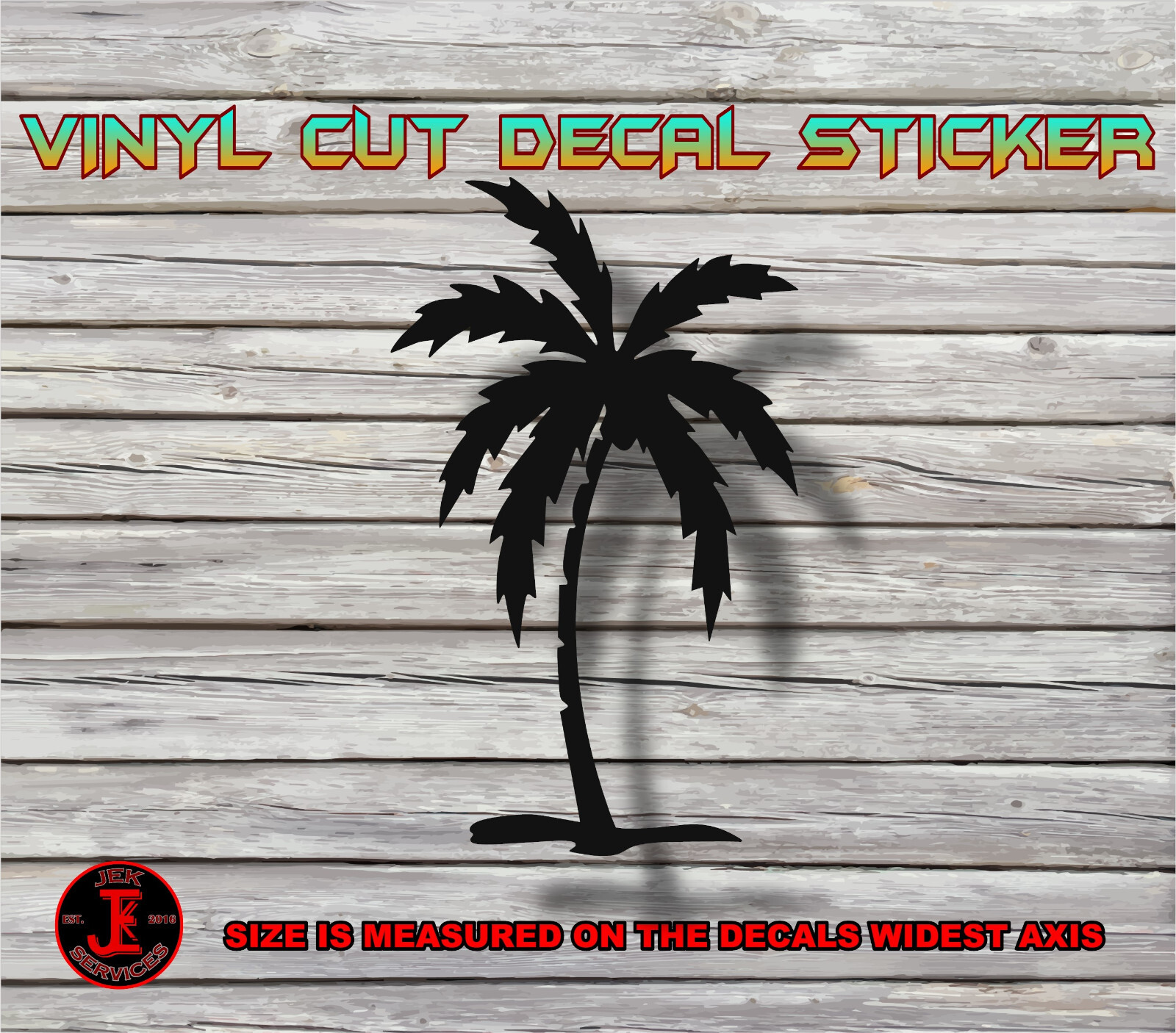 Tropical Palm Tree - Vinyl Cut Sticker Decal for Cars, Trucks, or ...