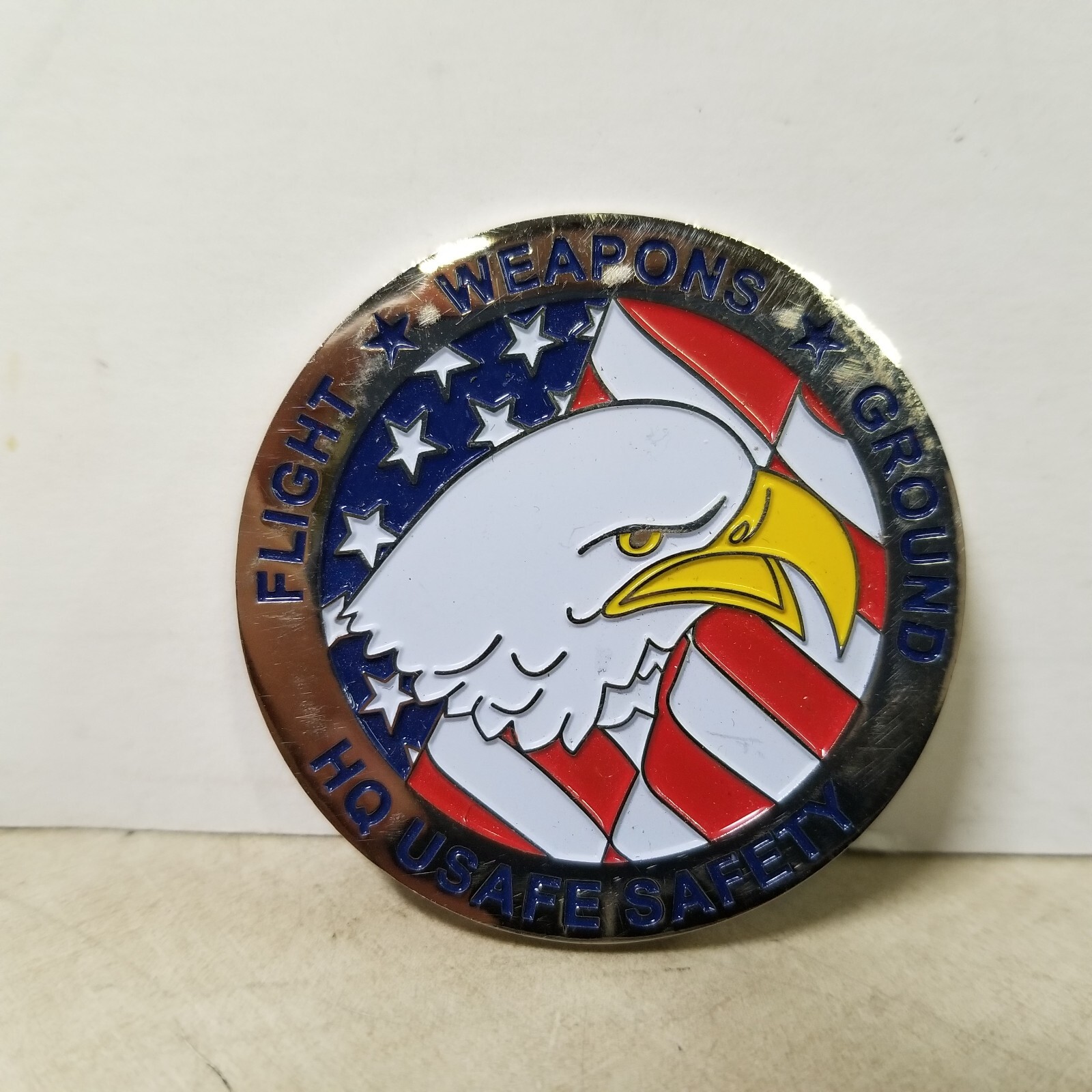 CHALLENGE COIN US AIR FORCES IN EUROPE HQ USAFE SAFETY FLIGHT WEAPONS ...