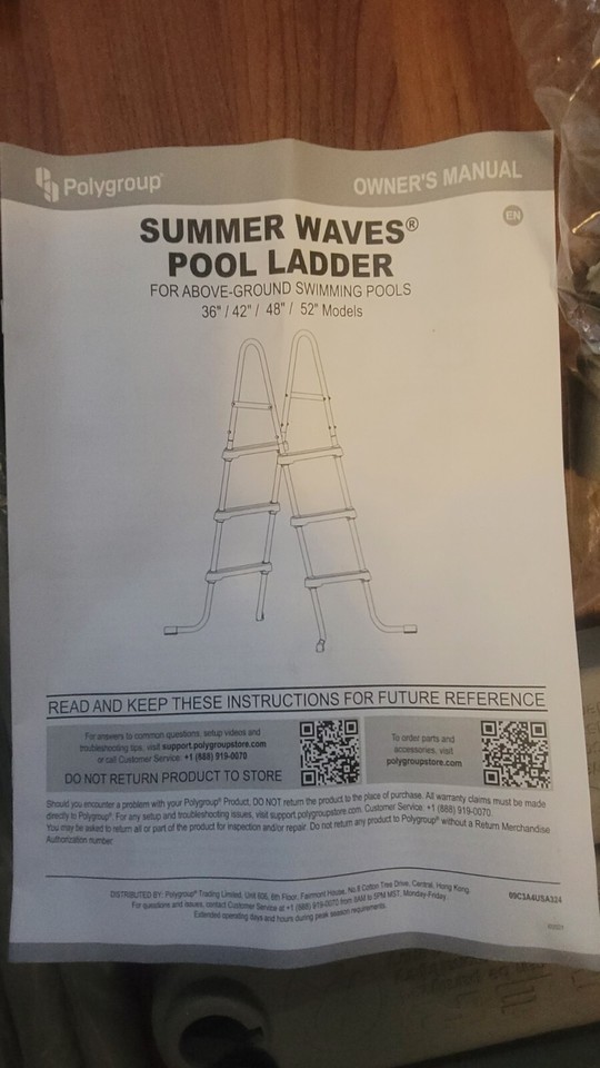 SUMMER WAVES 24'x12'x52" ABOVE GROUND POOL ***LADDER ONLY*** | eBay