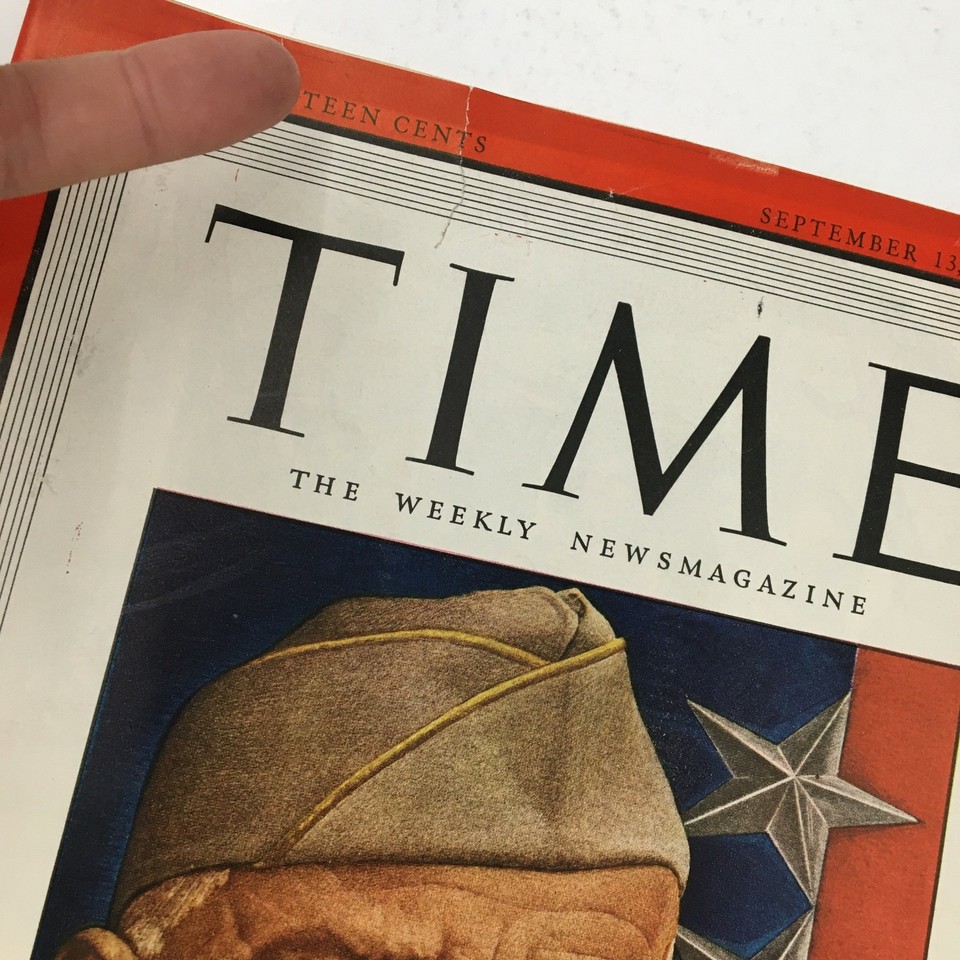 Time Magazine September 13 1943 Vol. 42 No. 11 Dwight D. Eisenhower ...