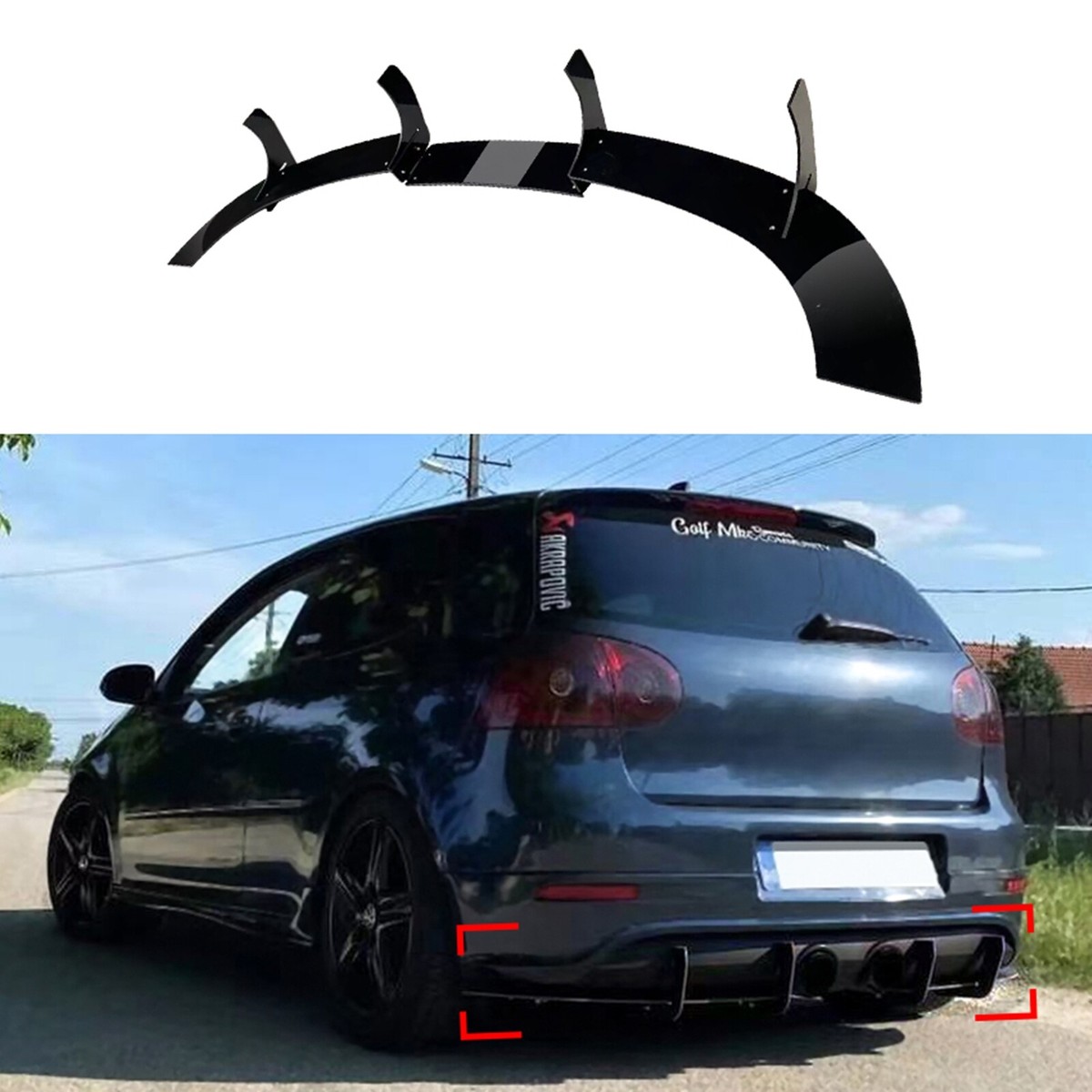 Spoiler Tipo R32 Golf SET Bodykit Front + Heckansatz Passend Für R32