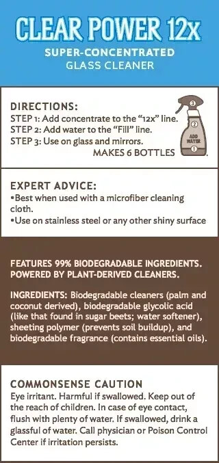 Melaleuca EcoSense Clear Power 12x Glass Cleaner - 8 oz + Sprayer ...