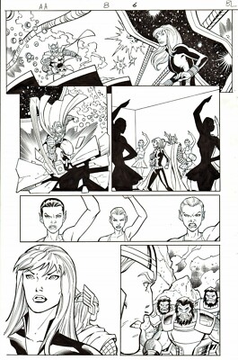RON LIM 2016 AVENGERS INK ART-THOR, BLACK WIDOW IN DREAM DIMENSION ...