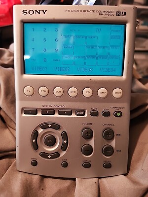 Sony RM-AV3100 Integrated Remote Commander Touch Screen LCD TV DVD AV ...