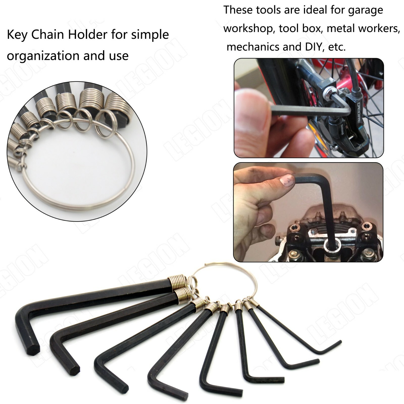 8pcs Set Metric Allen Key Hex Keys Alan Allan Wrench Steel Tools 1.5mm ...