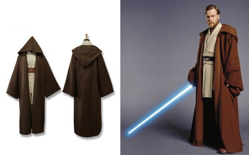 Adult Star Wars Obi-Wan Kenobi Jedi Knight Master Cloak Halloween ...