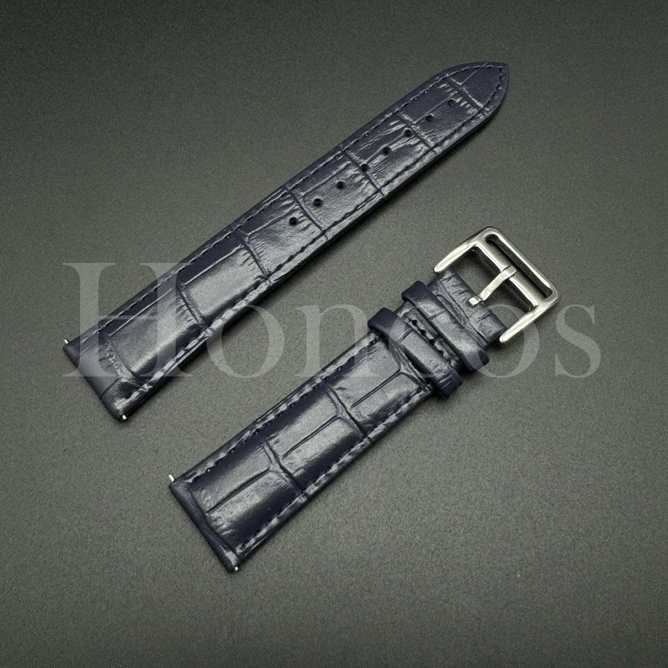 16-22 MM Watch Band Strap Colorful Genuine Leather Quick Released Fits ...