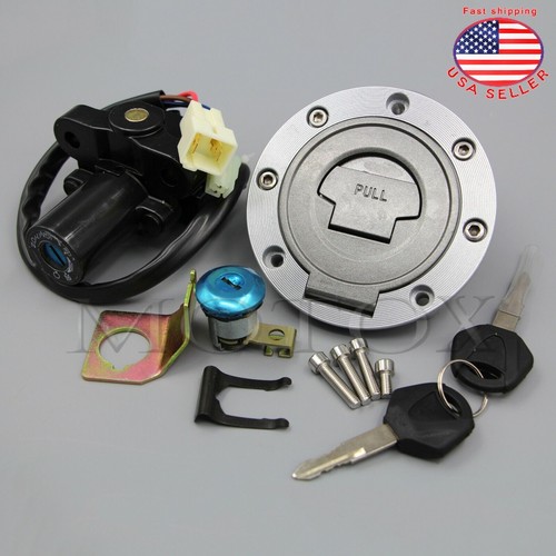 Fit For Yamaha YZF R1 FZ6 R6 Fuel Gas Cap Ignition Switch Seat Lock W ...