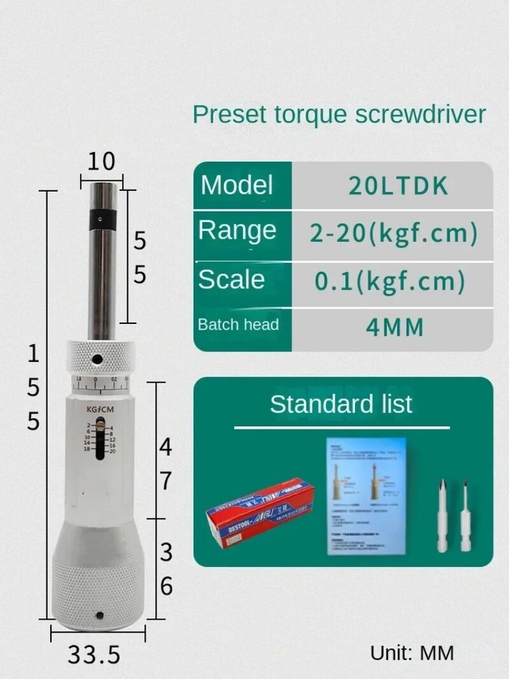 Torque Screwdriver Torque Driver 3/6/12/20/30/50/100LTDK Torque Spanner ...
