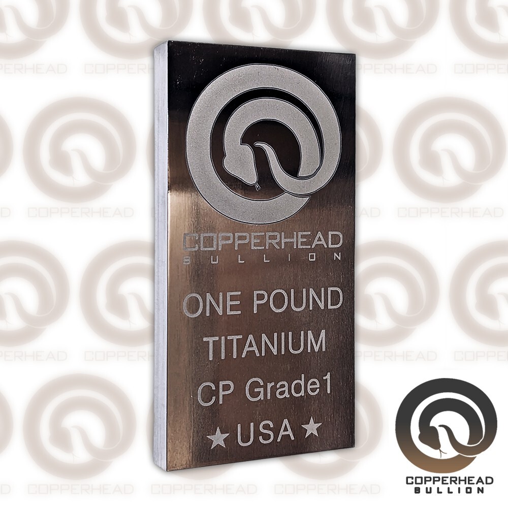 1 lb Pound (16 oz) Titanium Bar Copperhead Design .996 Fine CP Grade 1 ...