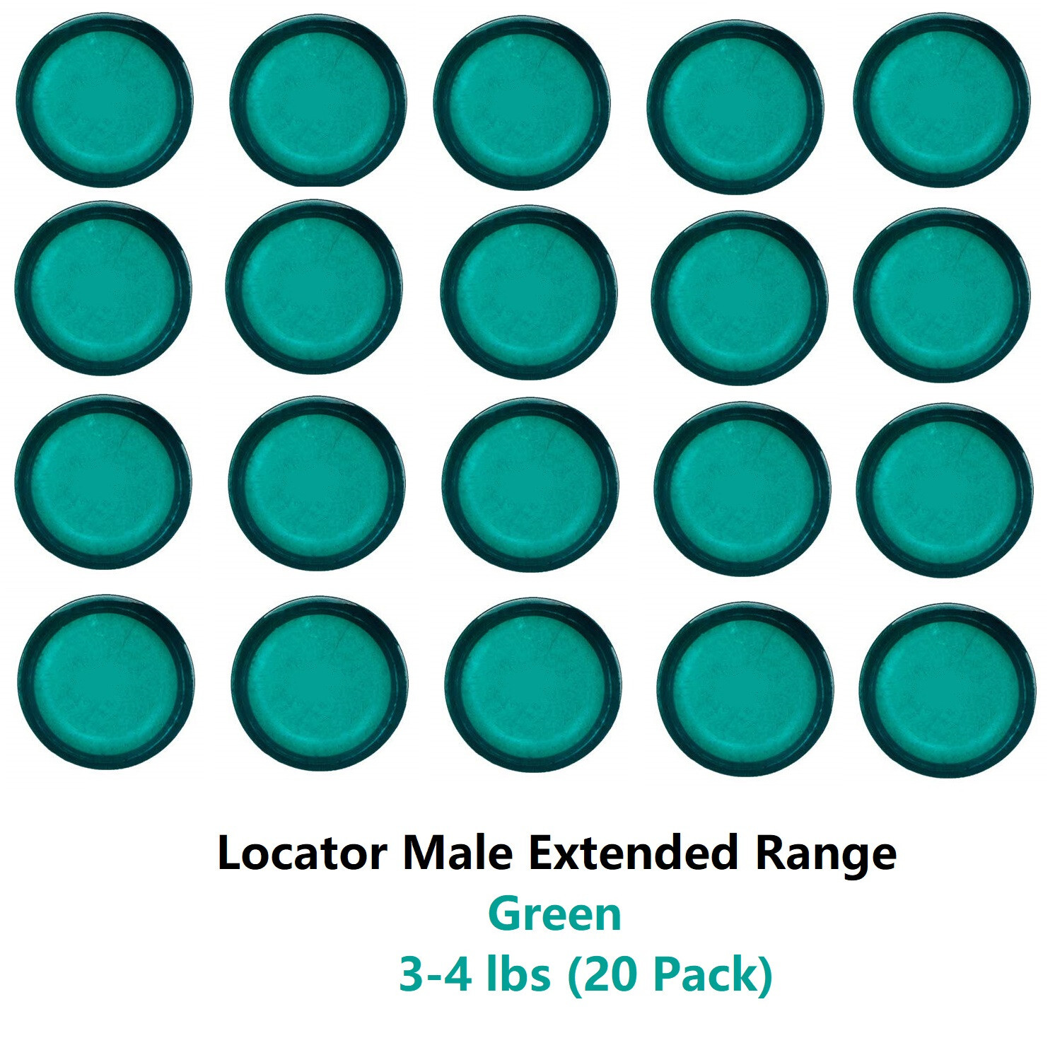 Zest LOCATOR Original Genuine Replacement Caps Ext Range, Green 3-4 lbs ...
