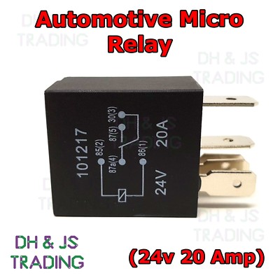 Micro Relay 24V 20A - Automotive Relay Car Van Bike Boat Mini 5 Pin ...