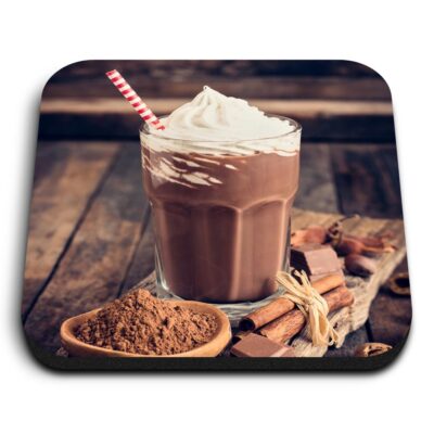 1x Square Fridge MDF Magnet Chocolate Milkshake Rustic Cafe #63054 | eBay