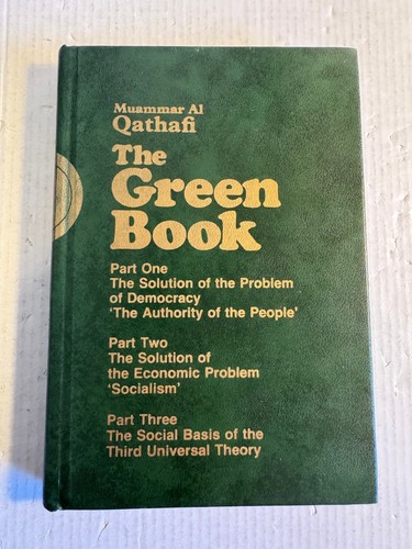 Green Book Muammar Al Qathafi Gaddafi Very Good Unread Leather Bound ...
