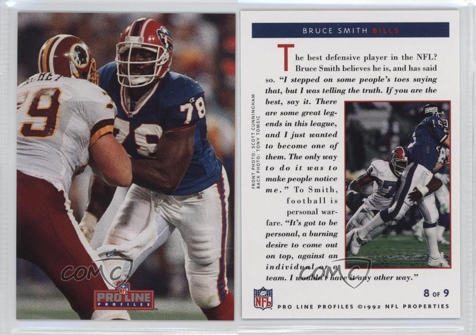 1992 Pro Line Profiles National Convention Bruce Smith (8 of 9) HOF 0f8 ...