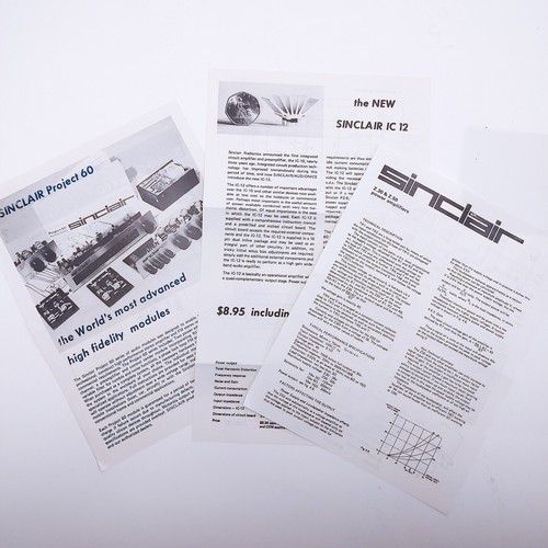 Sinclair project 60 Z.30 Z.50 IC 12 Vintage HiFi Audio Amplifier dealer ...