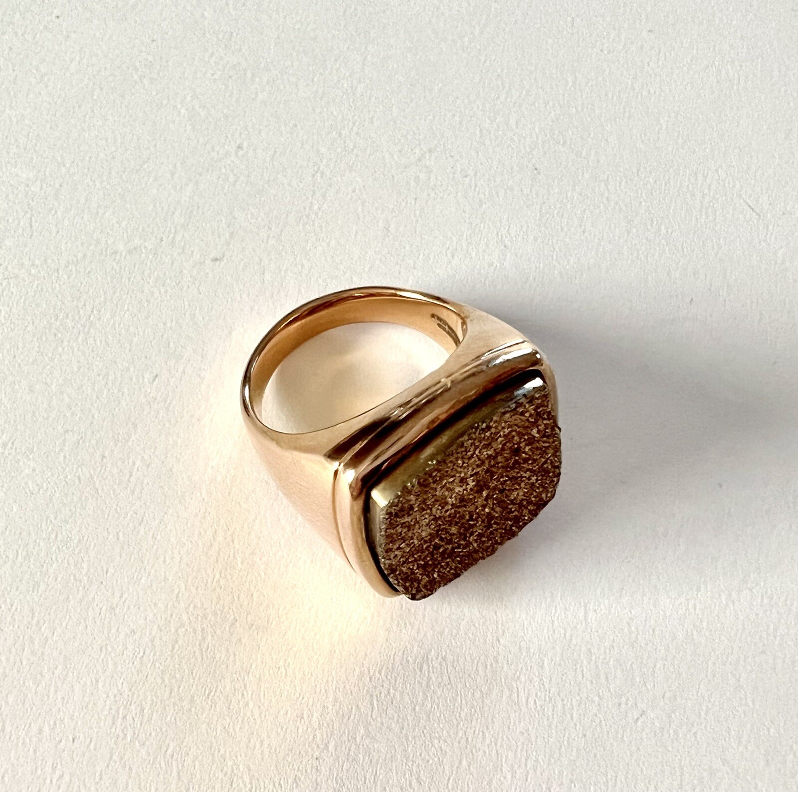 Vintage Bronze MILOR Italy Ring Size 10 - Gem