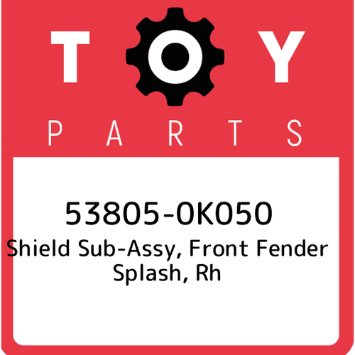 53805-0K050 Toyota Shield sub-assy, front fender splash, rh 538050K050 ...