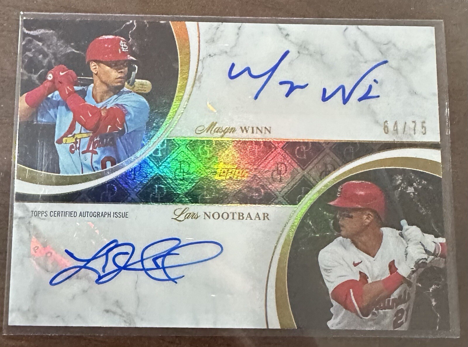 Masyn Winn/Lars Nootbaar 2024 Topps Dynamic Duals OPAL Autograph Auto ...