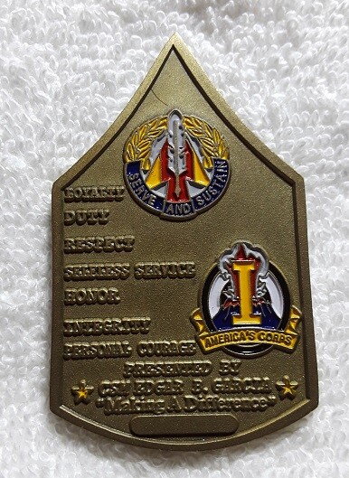 AUTHENTIC I CORPS JBLM 1st PERSONNEL GROUP CSM EDGAR GARCIA RARE ...