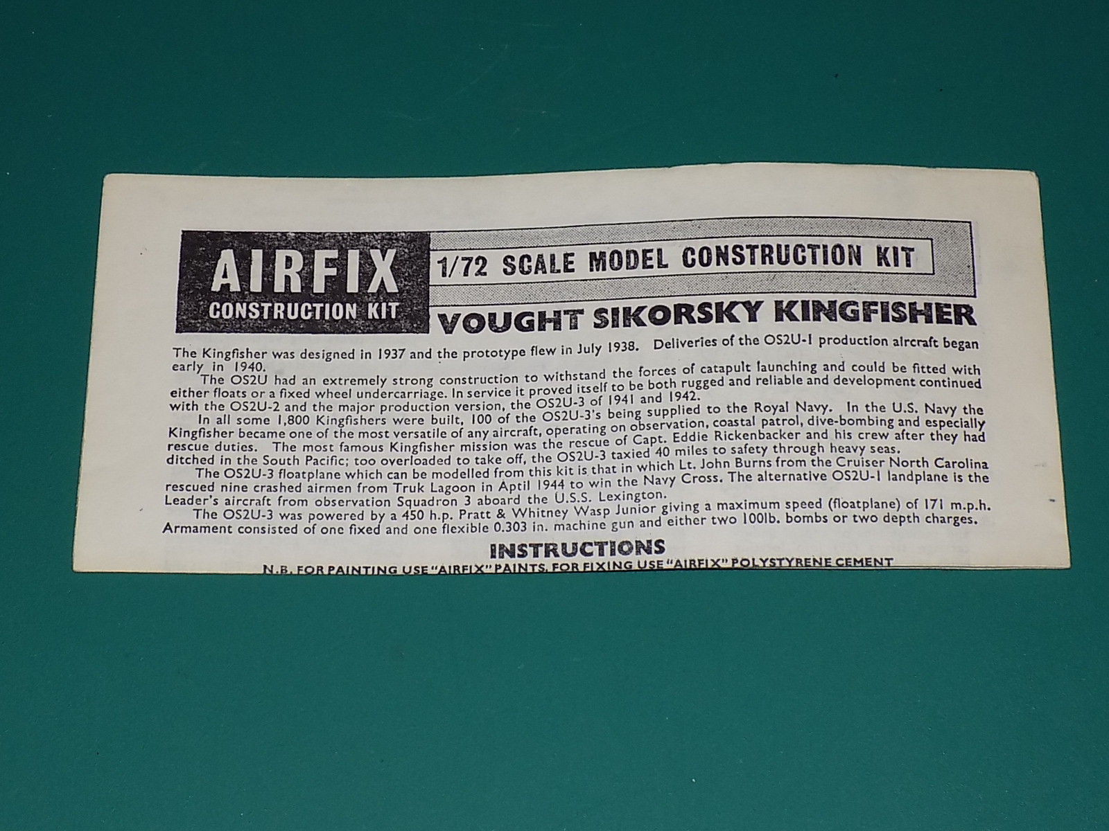 Vintage Airfix Instructions from Model Kits - Select From List | eBay